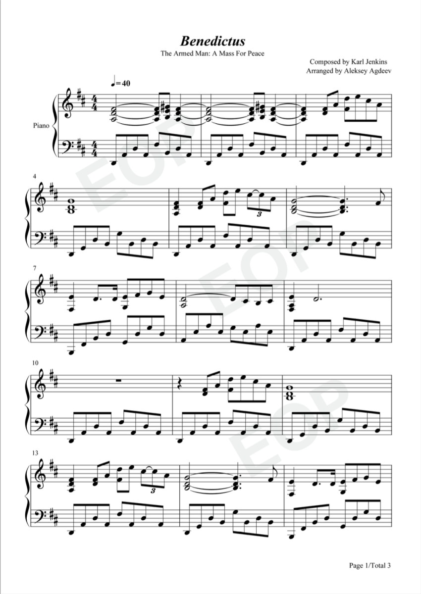 Karl Jenkins Benedictus Sheet Music Downloads
