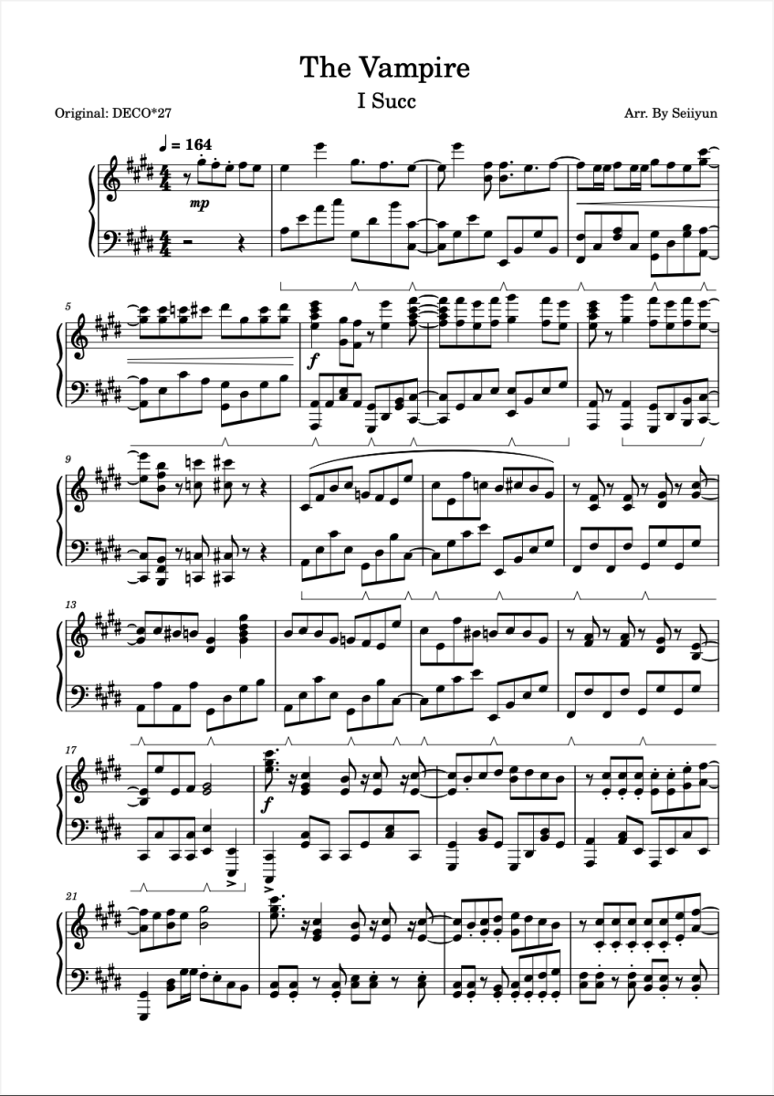 DECO*27 The Vampire Sheet Music Downloads