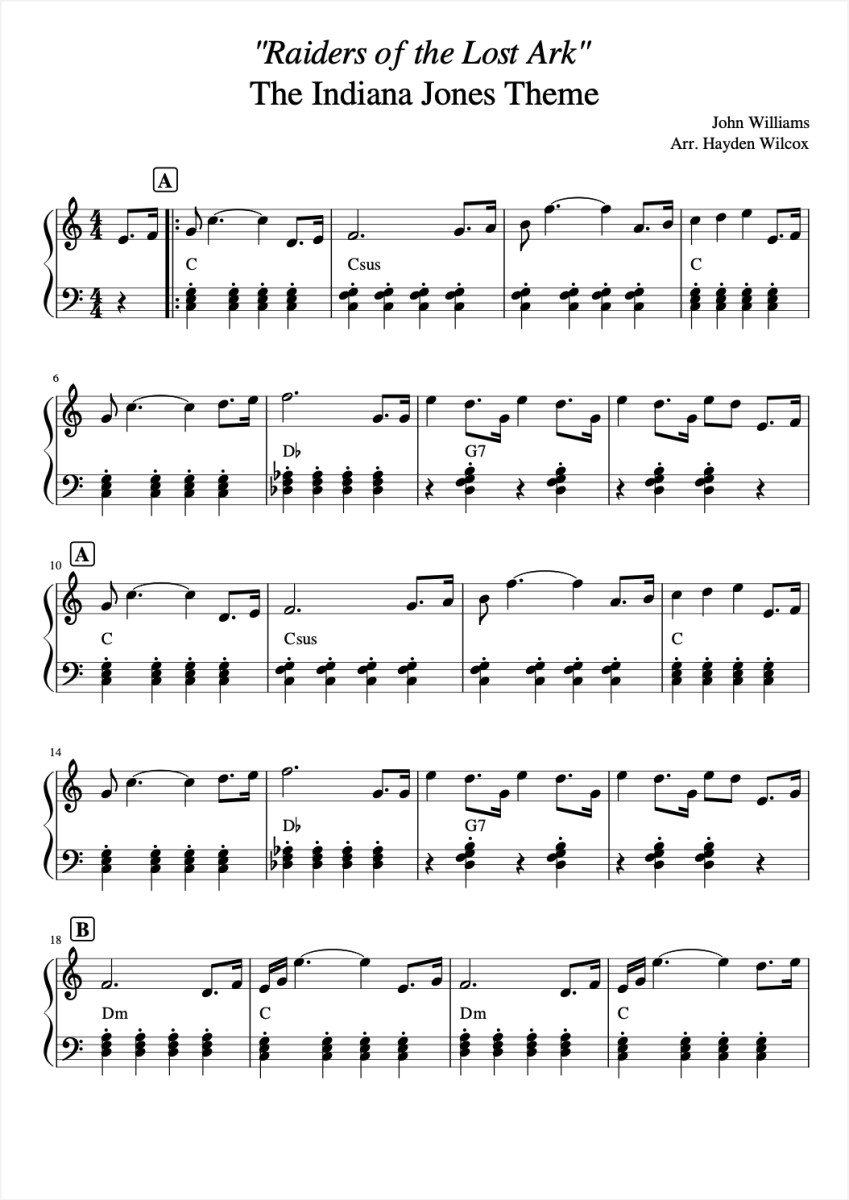 John Williams Raiders of the Lost Ark Sheet Music Downloads