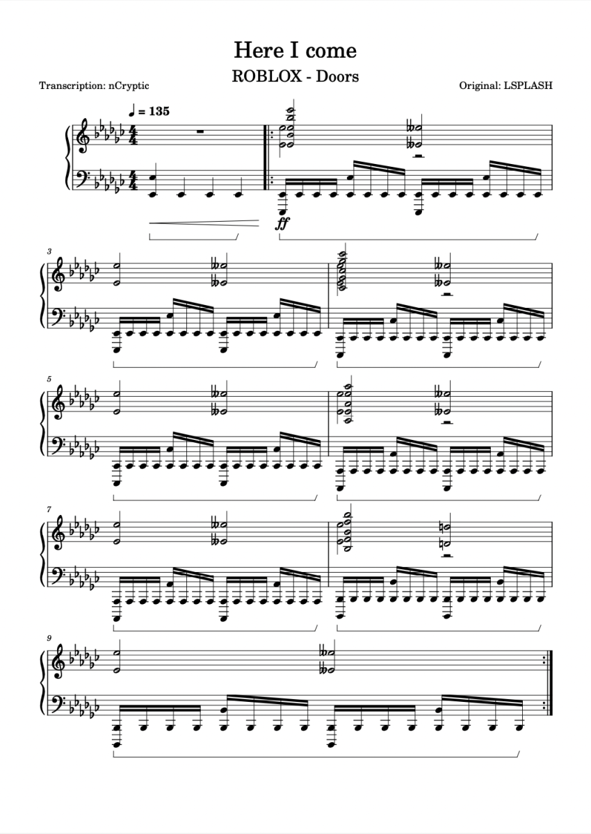 LSPLASH Here I Come Sheet Music Downloads