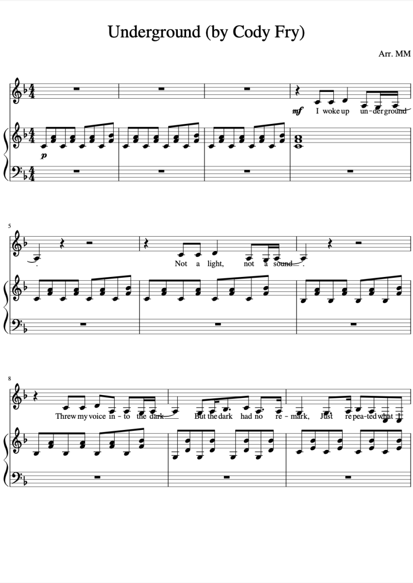 Cody Fry Underground Sheet Music Downloads