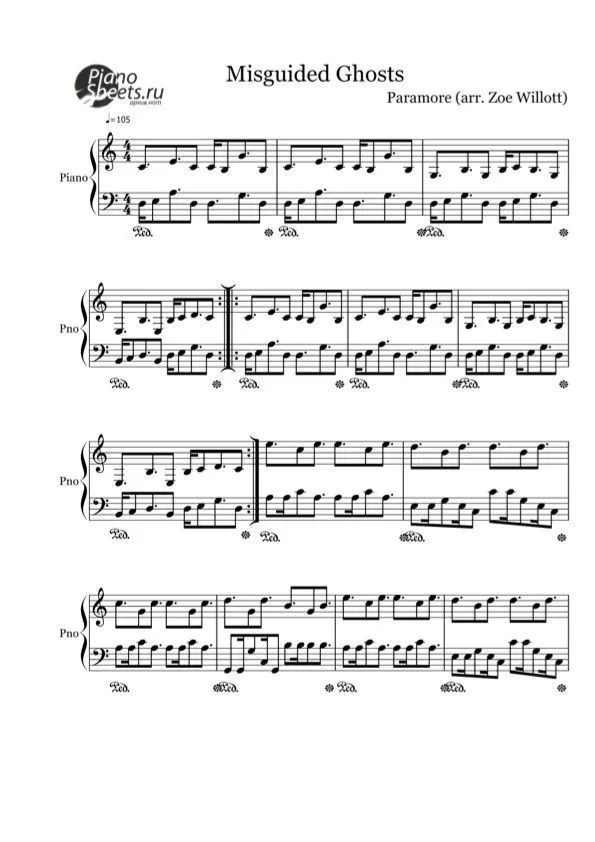 misguided ghosts paramore tab