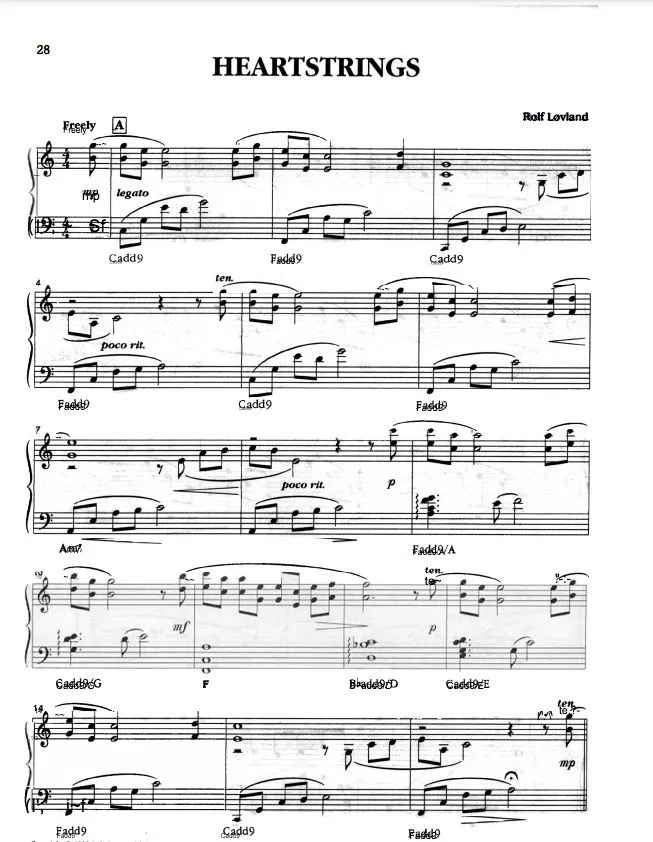Secret Garden Heartstrings Sheet Music Downloads