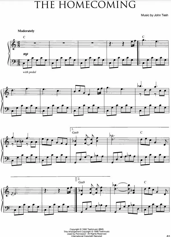 homecoming tutorial piano