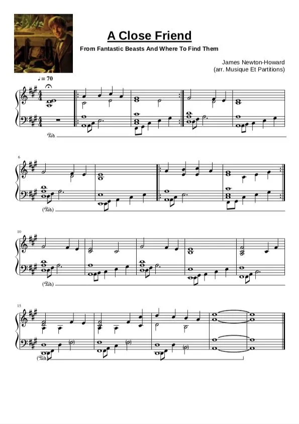 James Newton Howard A Close Friend Sheet Music Downloads